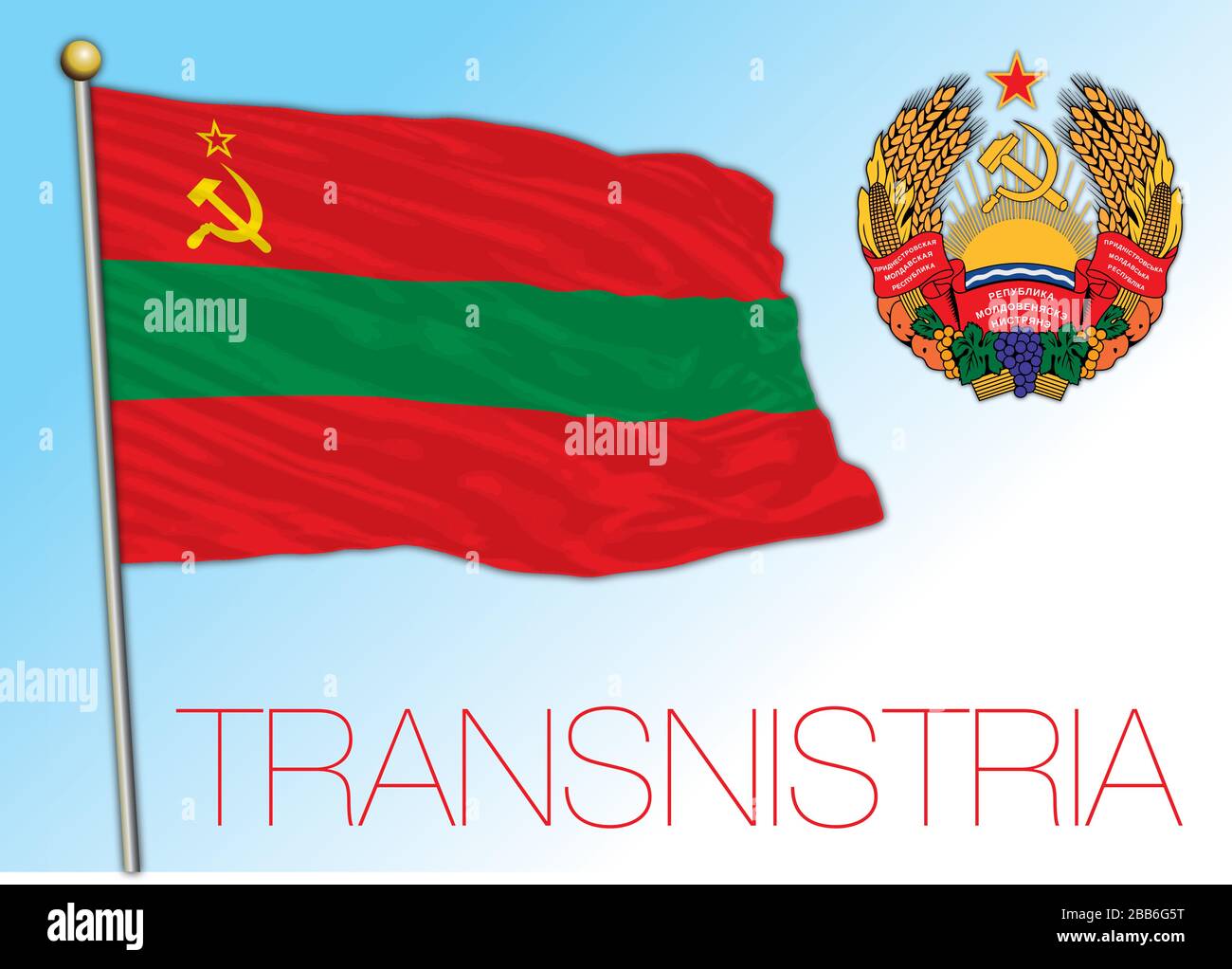 Transnistria coat of arms Stock Vector Images - Alamy
