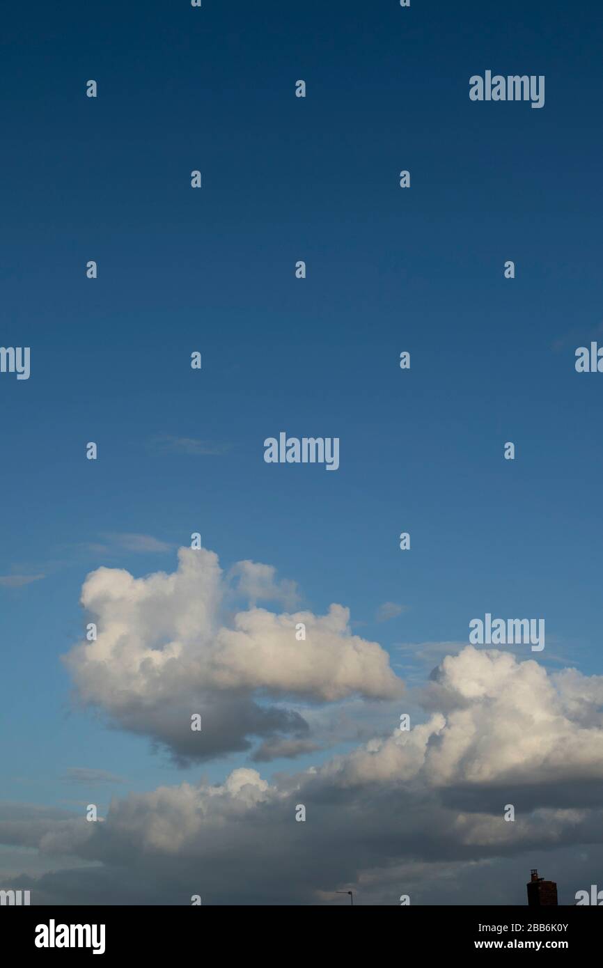 Abstract natural backgrounds of blue skies with high clouds, London ...