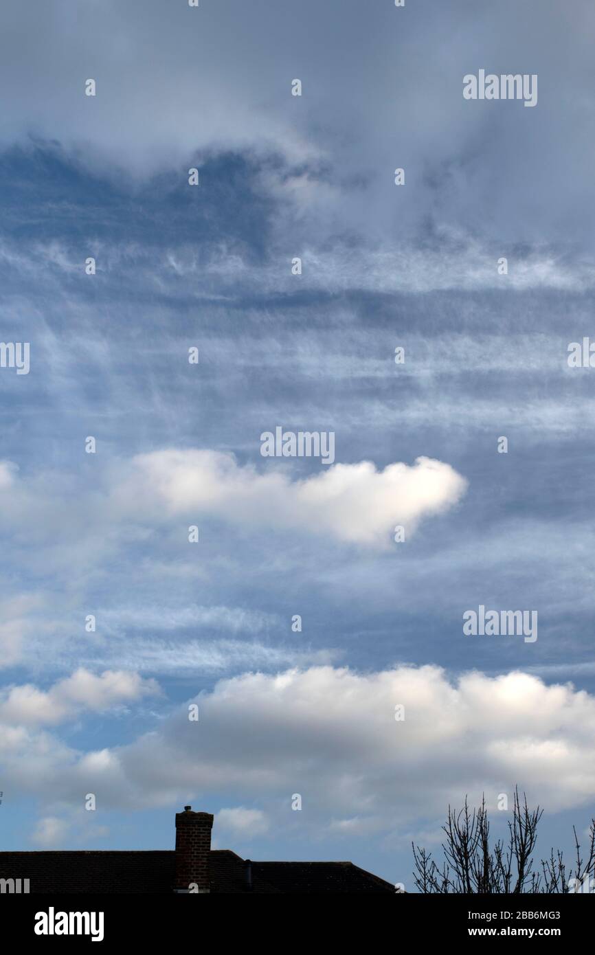Abstract of sky and clouds above London, England, United Kingdom ...