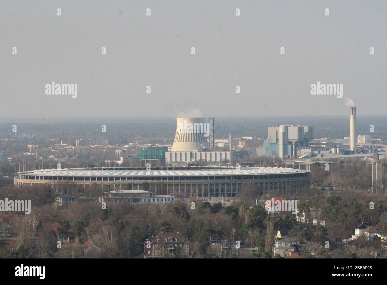 View of the Olympic Stadium from Teufelsberg Stock Photo - Alamy