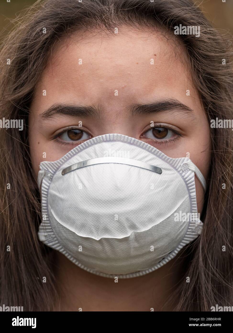Global Pandemic, Child Wearing Mask Stock Photo - Alamy