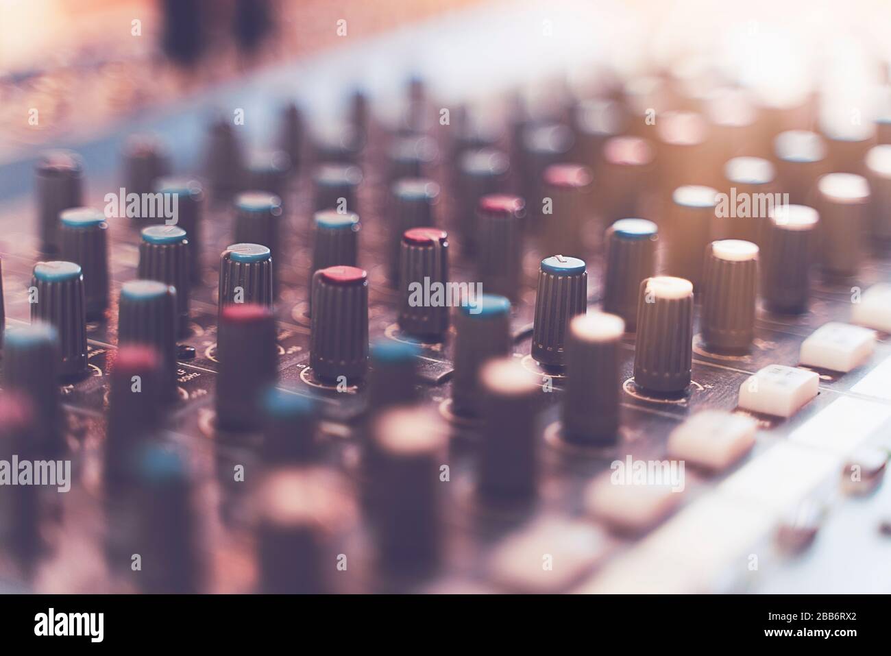 Sound mixing console or Sound mixer controller Stock Photo - Alamy