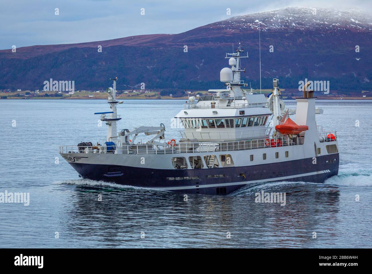 Trawler on the way along the Norwegian coast Stock Photo - Alamy