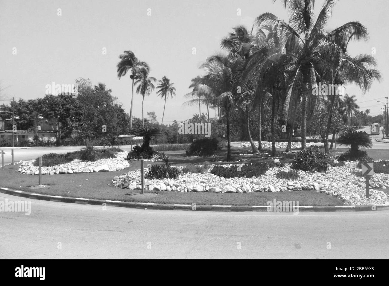 Tropical roundabout Black and White Stock Photos & Images - Alamy