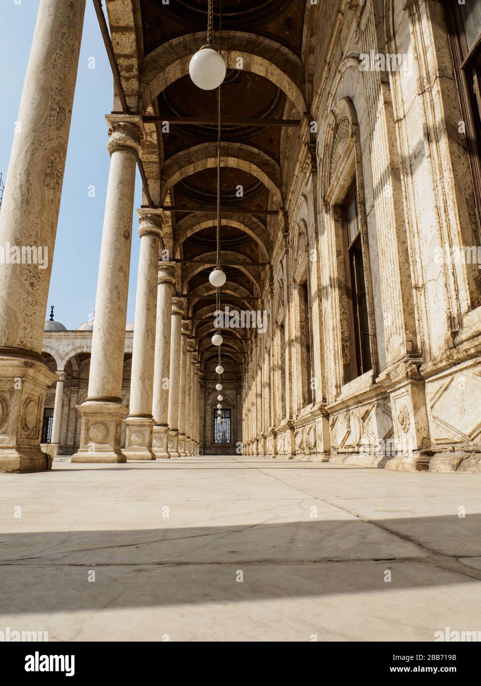 a look from below onto a typical arabic and beautiful decorated ...