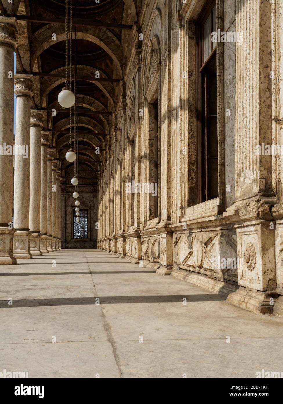 a look from below onto a typical arabic and beautiful decorated ...