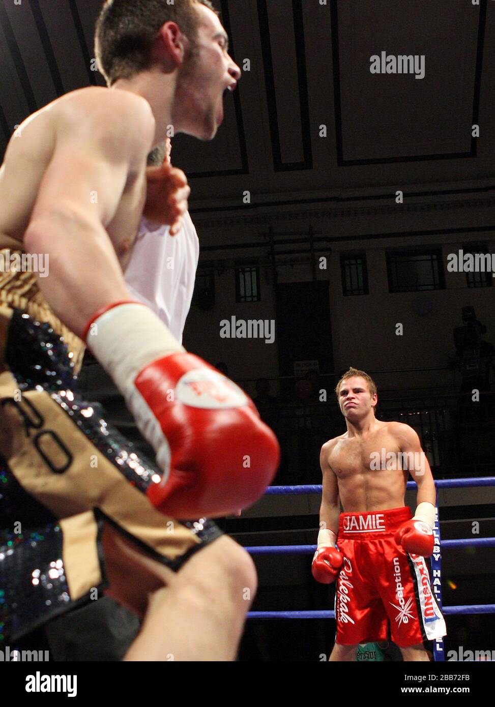 Purdy celebrates his win (left) as Spence looks on - Lee Purdy ...