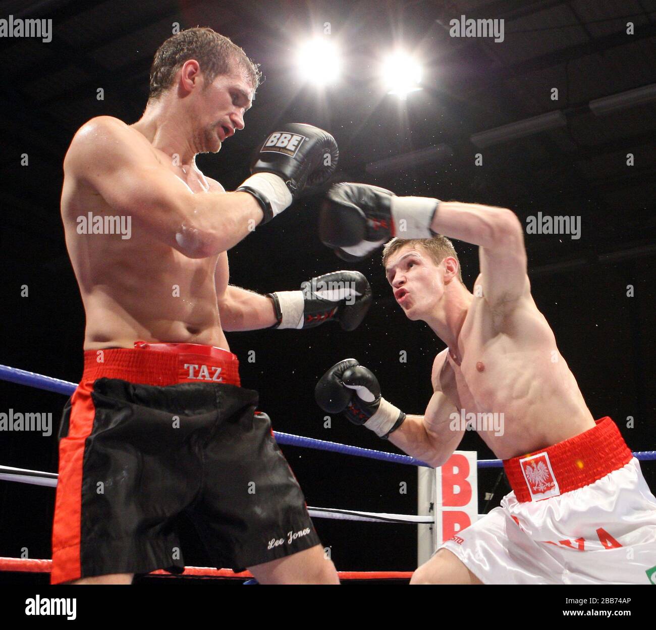 Gregorsz Proksa (Poland, white shorts) defeats Taz Jones (Abercoynon ...
