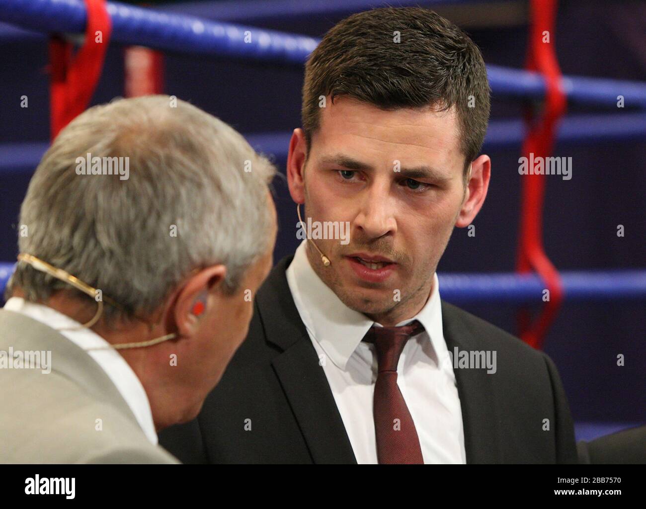 Darren Barker pictured ringside during a boxing show at York Hall ...