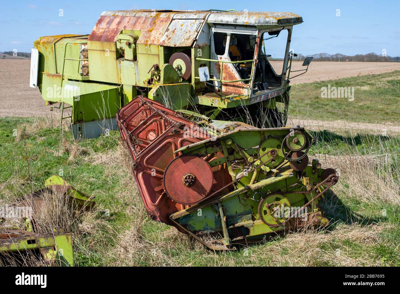 Claas Combine Harvester And Tractor High Resolution Stock Photography ...