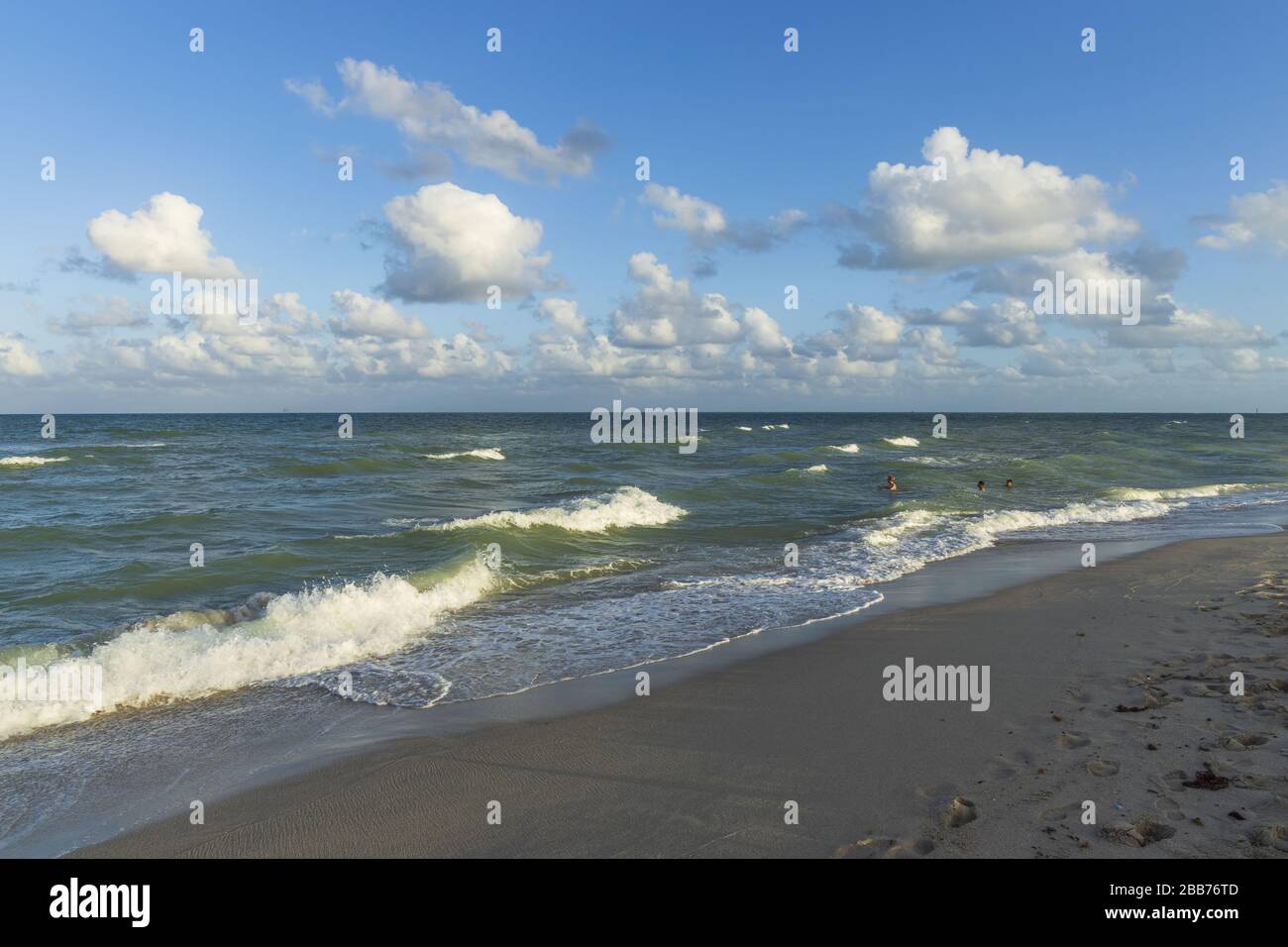 Amazing view of turquoise water of Atlantic ocean and blue sky with ...