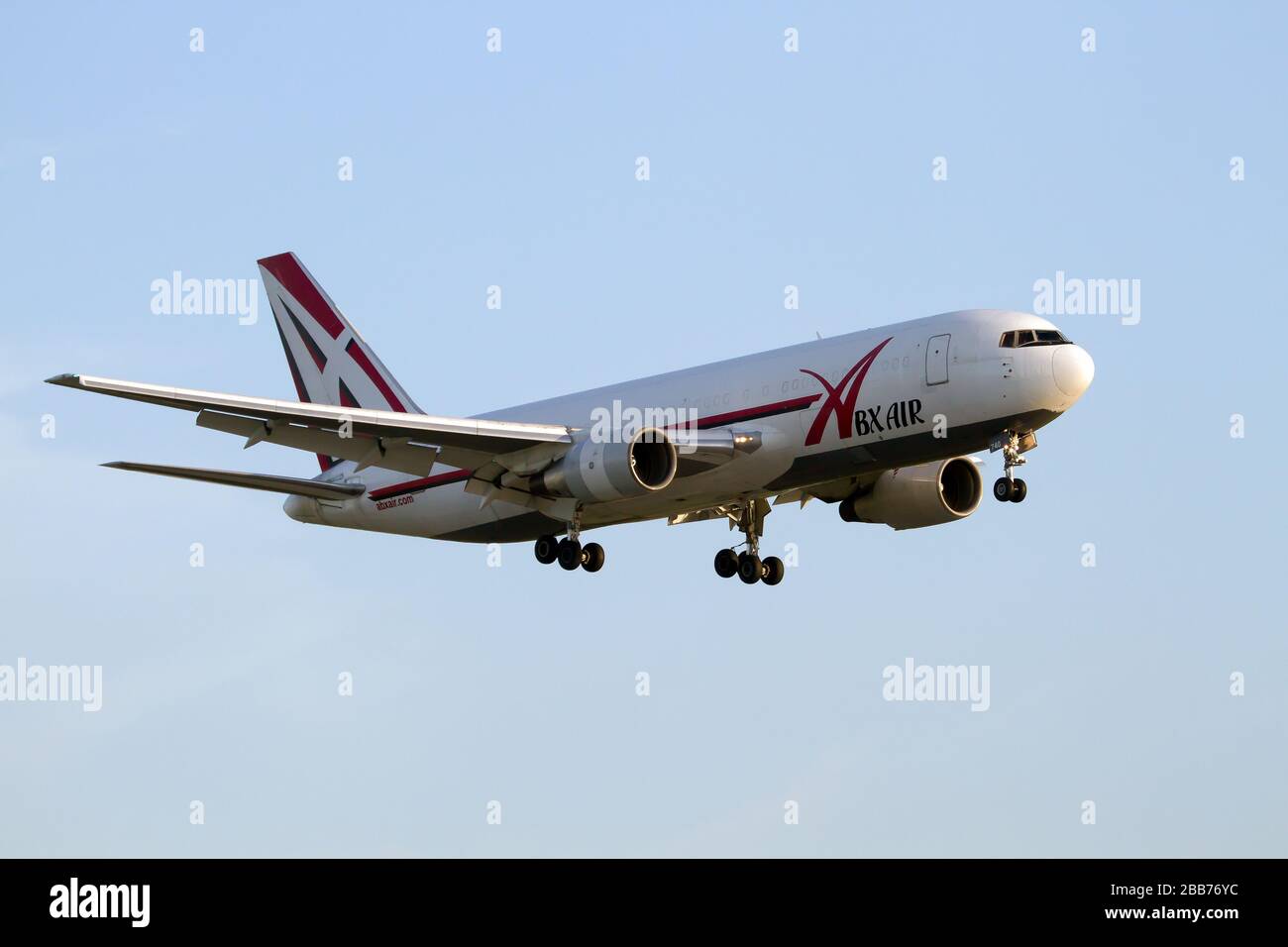 An ABX Air Boeing 767-200F lands at Miami International airport Stock ...