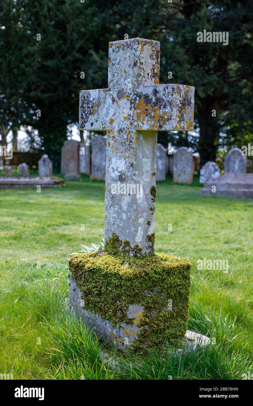 English Village Graveyard and Churchyard in Hampshire, England Stock ...