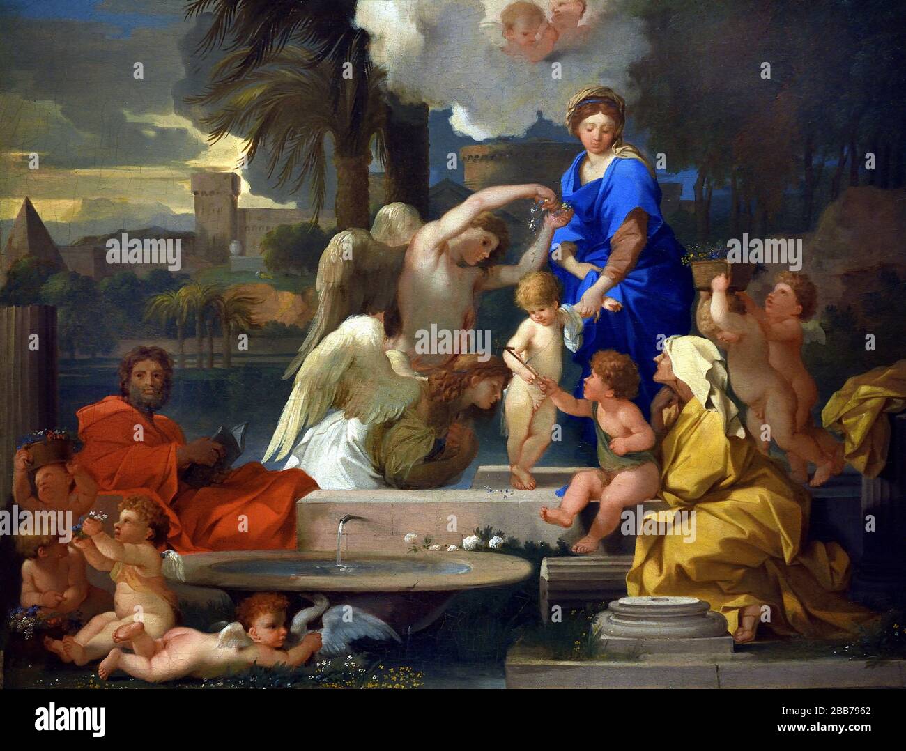 The Holy Family with Saint Elizabeth and the Infant Saint John the ...