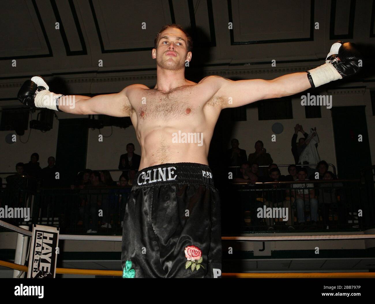 Caine Brodie (Peterborough, black shorts) defeats Lee Nicholson ...
