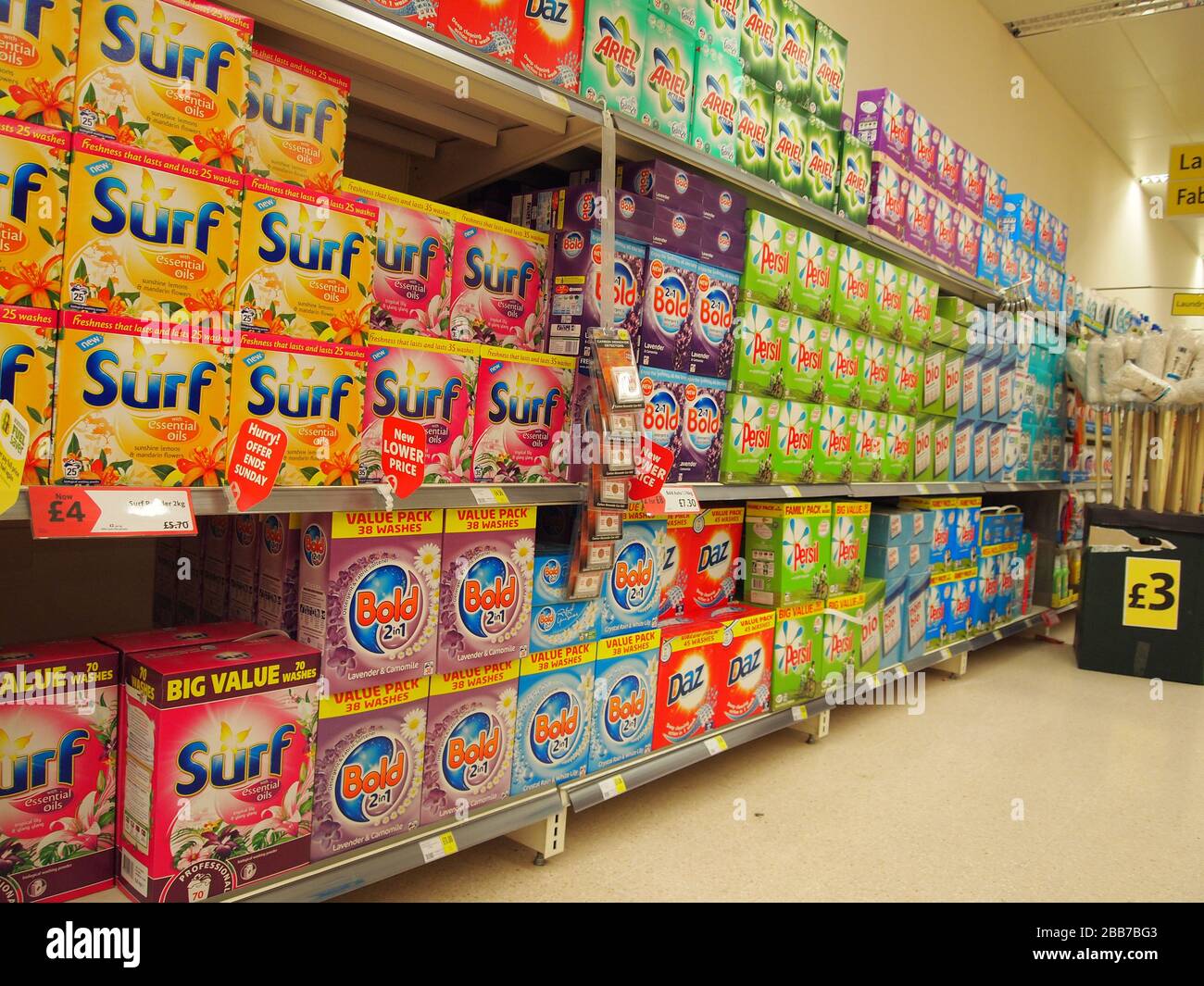 January 2013 - Supermarket shelves fully stocked Stock Photo - Alamy