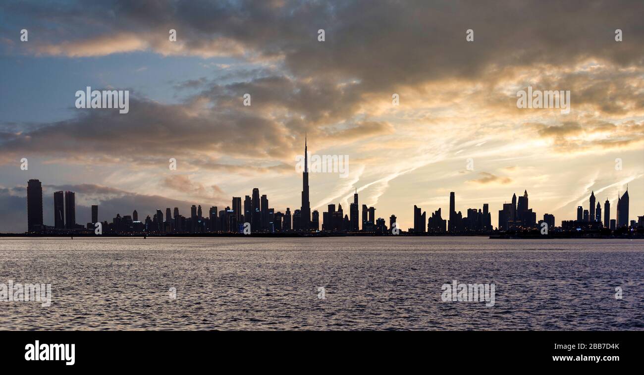 High view downtown dubai creek hi-res stock photography and images - Alamy