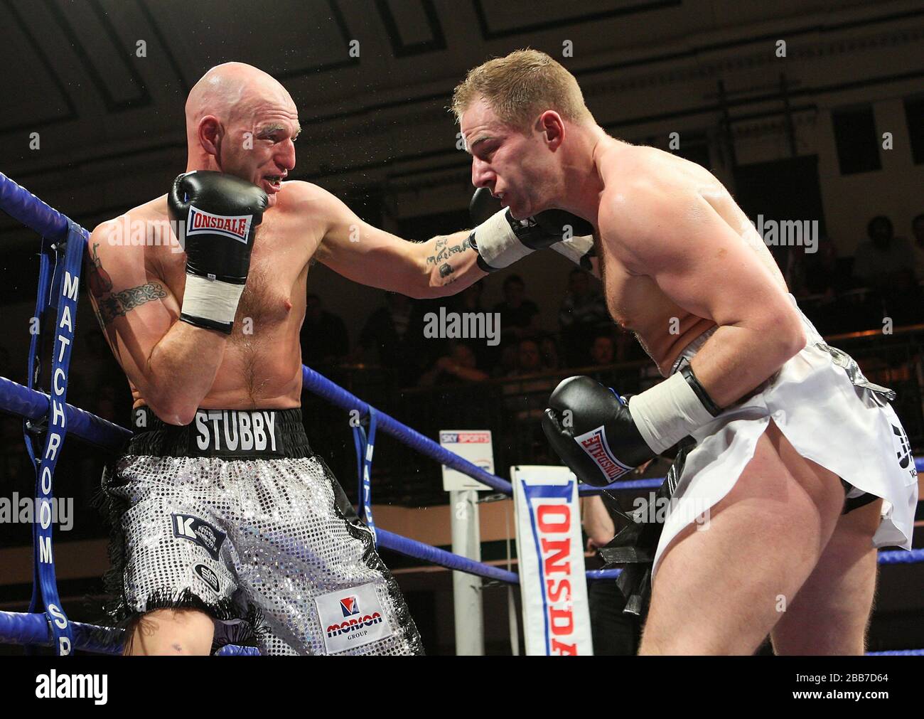 Round1: Darren Stubbs (Oldham, silver shorts) defeats Steve Spartacus ...