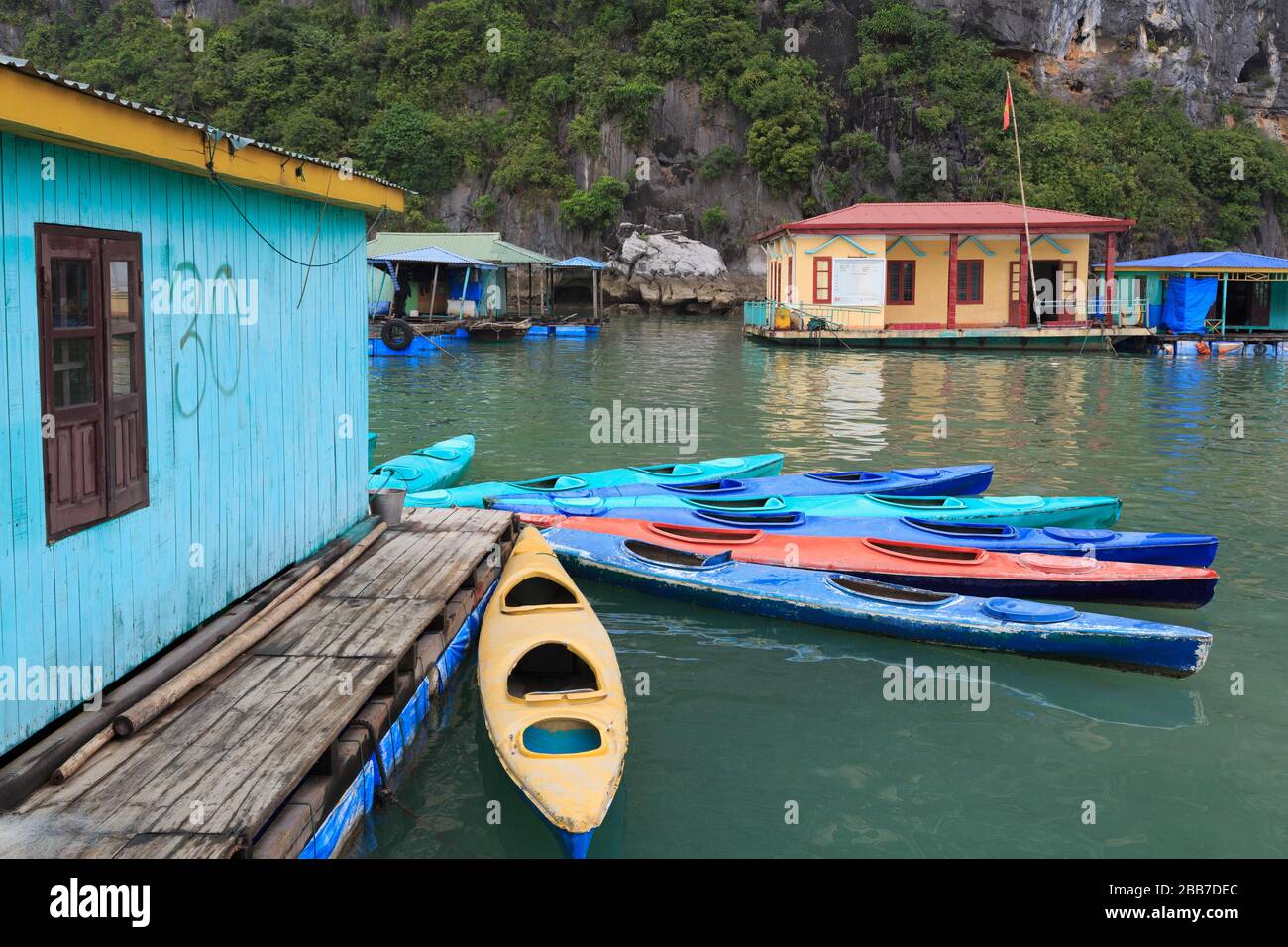 Floating village in Halong Bay,Vietnam,Asia Stock Photo - Alamy