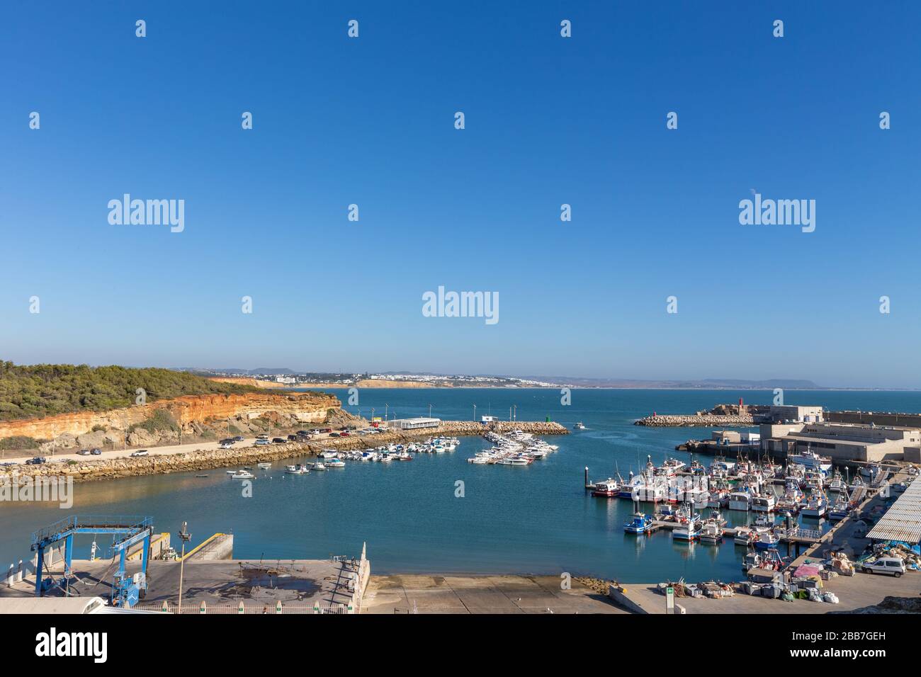 Harbour at Cabo Roche in Andalusia, Spain Stock Photo - Alamy