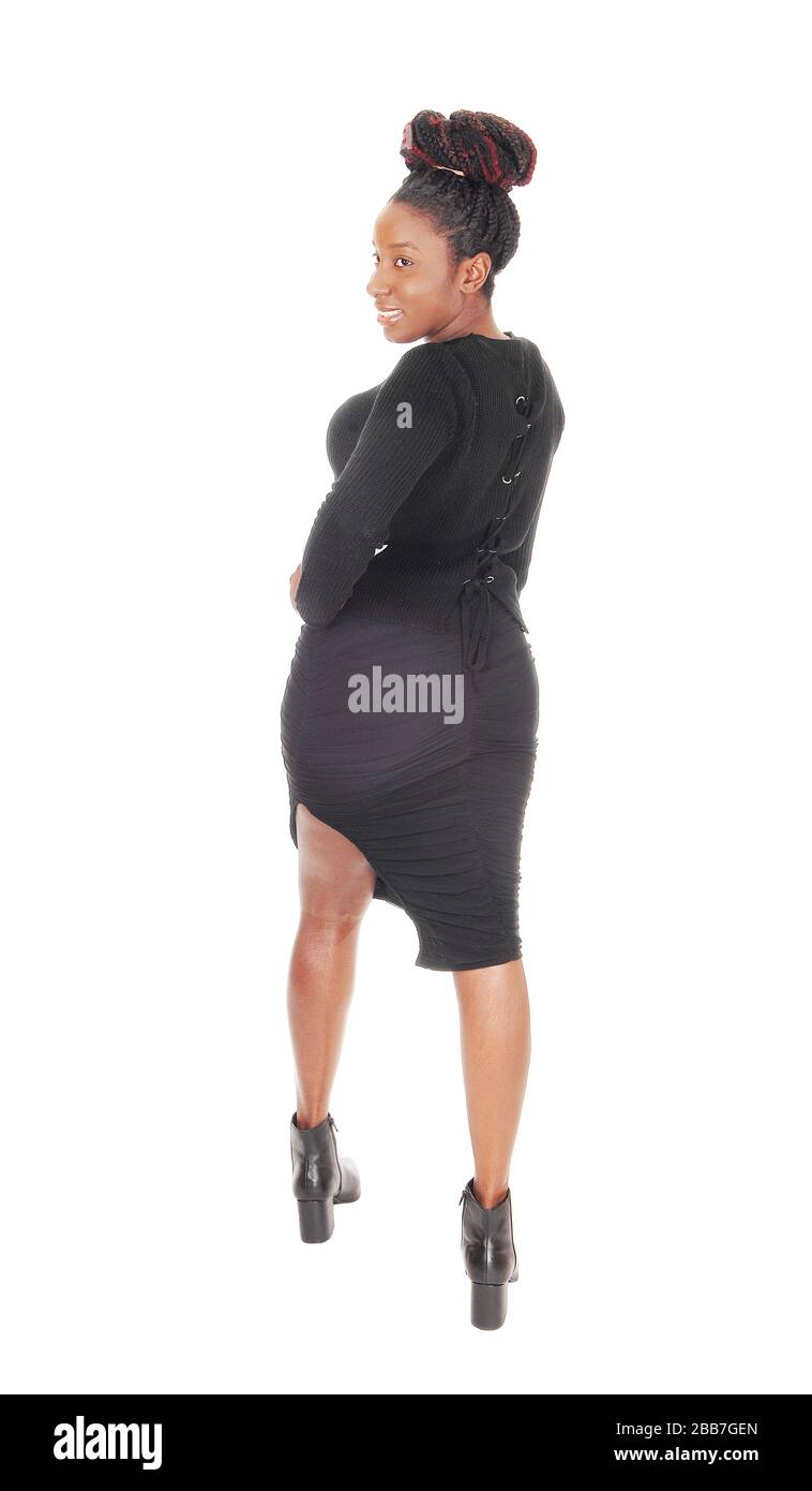 African american woman back view dress hi-res stock photography and ...