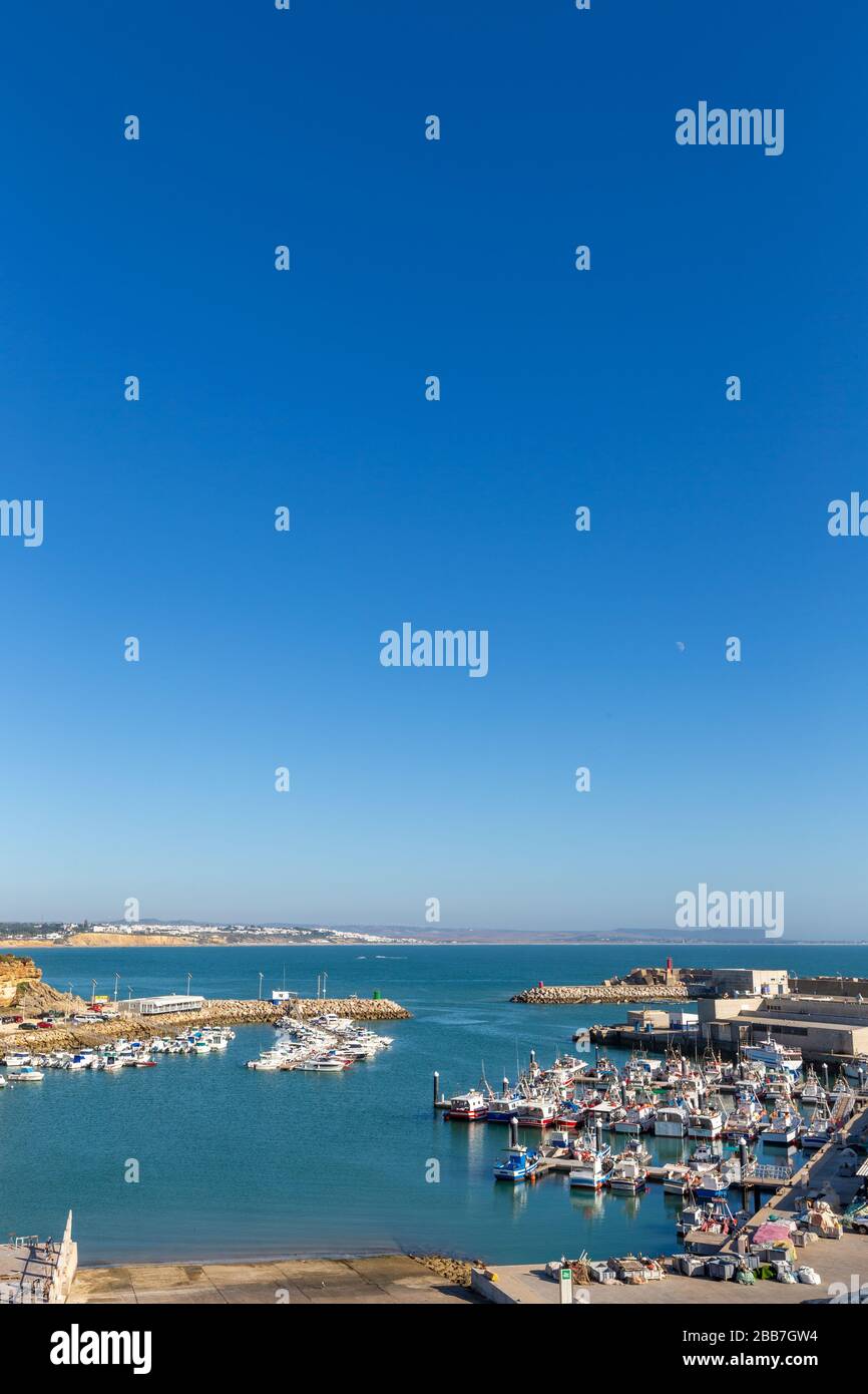 Harbour at Cabo Roche in Andalusia, Spain Stock Photo - Alamy