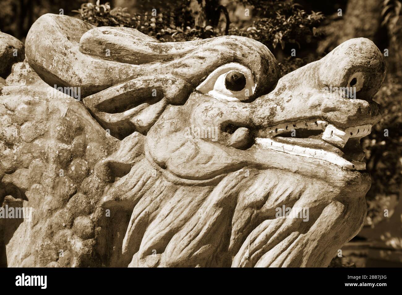 Dragon at Temple in Tao Dan Culture Park, Ho Chi Minh City (Saigon ...