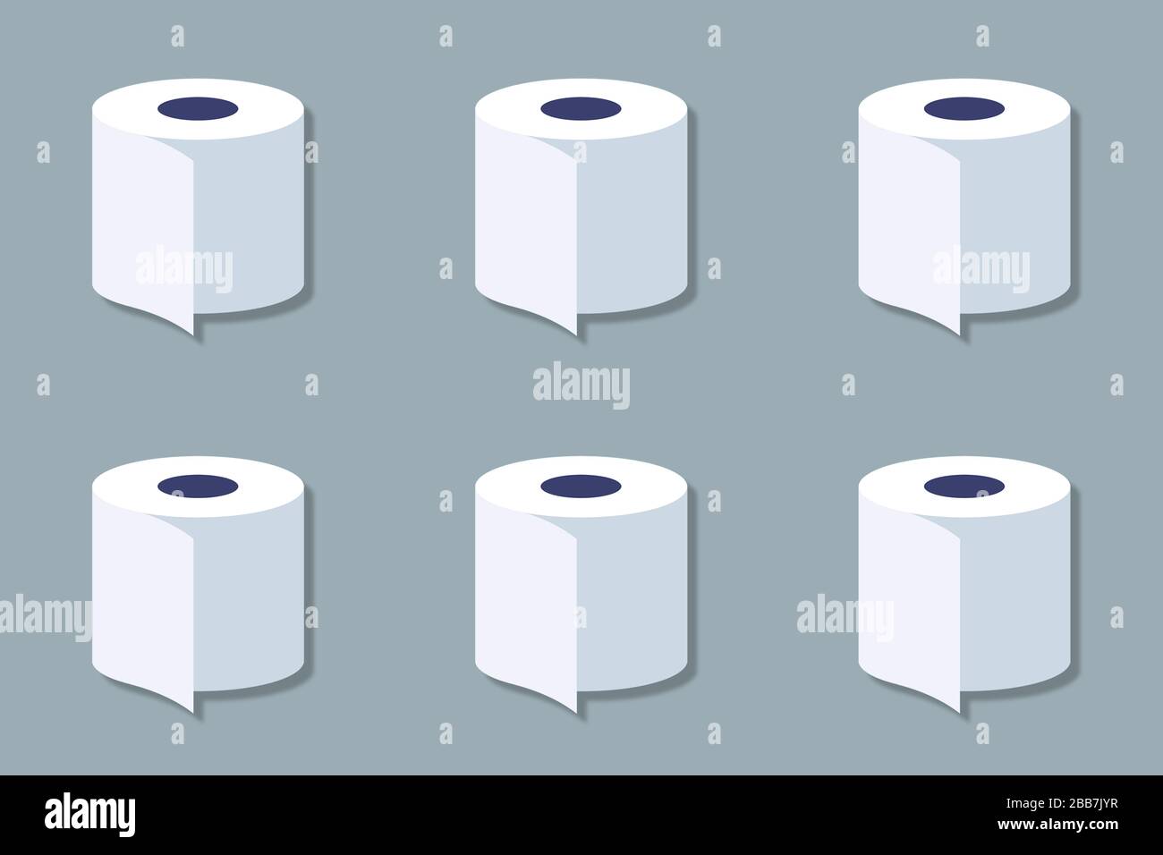 A roll of toilet paper is portrayed as a simple drawing Stock Photo - Alamy