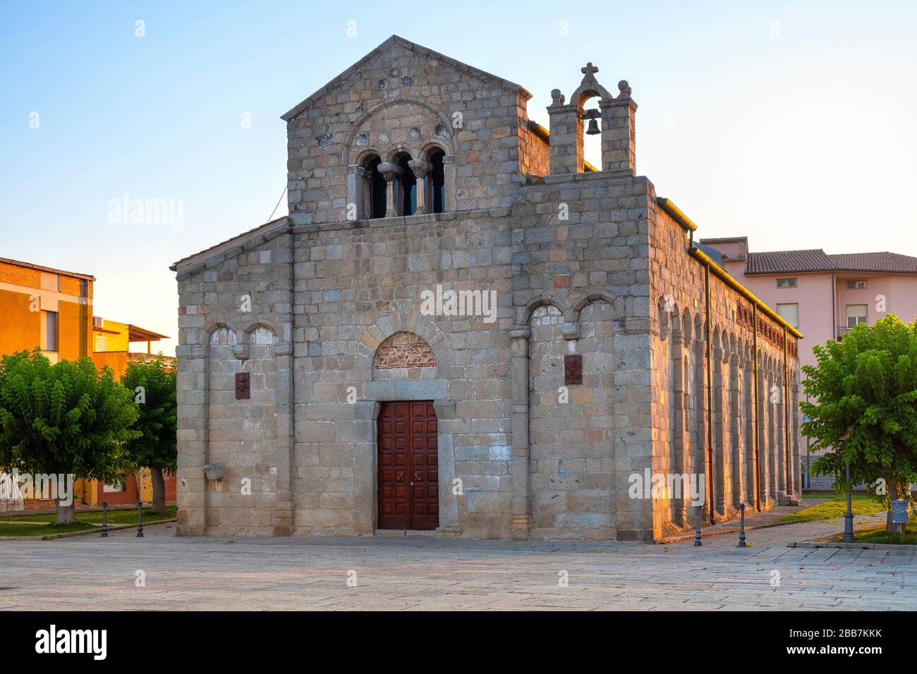 Olbia, Sardinia / Italy - 2019/07/19: XI century medieval Basilica of St. Simplicio - Basilica ...
