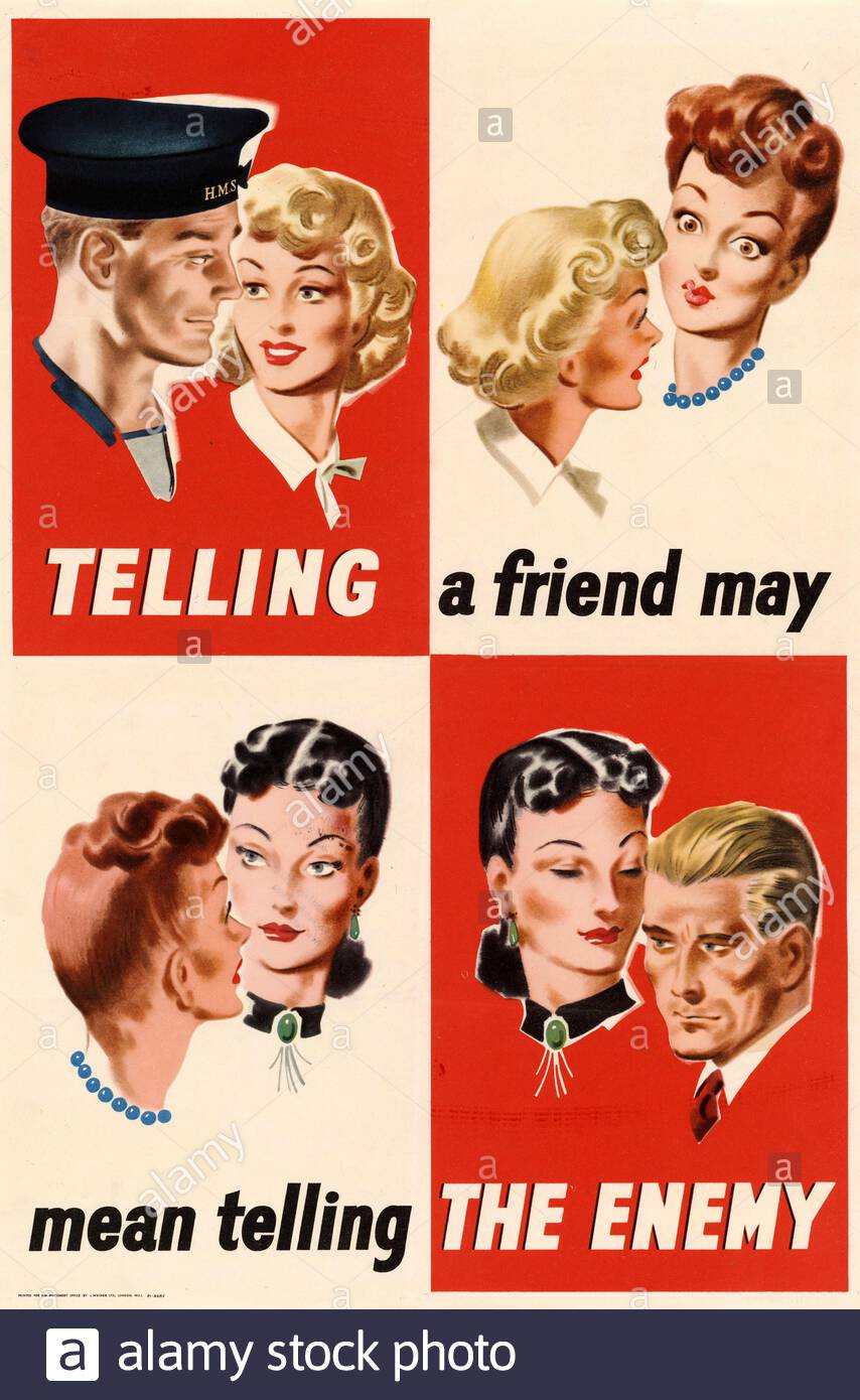 British World War 2 Public Information Propaganda poster Stock Photo ...