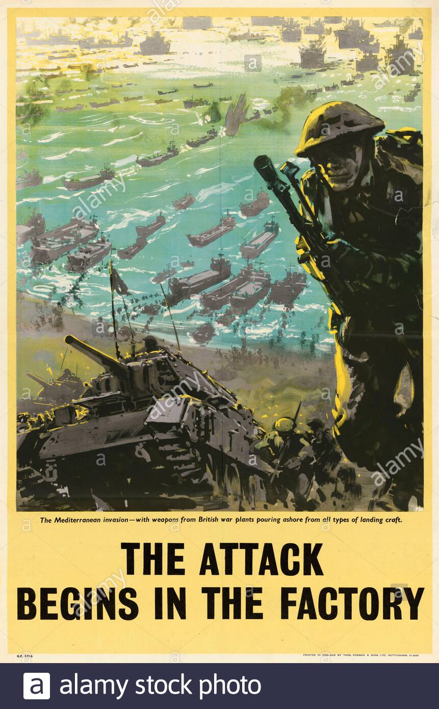British World War 2 Public Information Propaganda poster Stock Photo ...