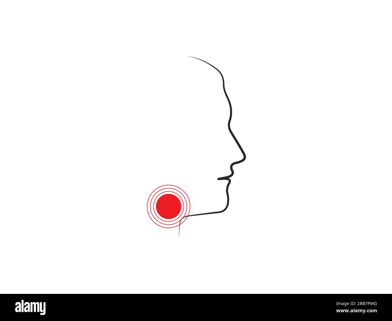 Pain sore throat icon. Vector illustration, flat design Stock Vector ...