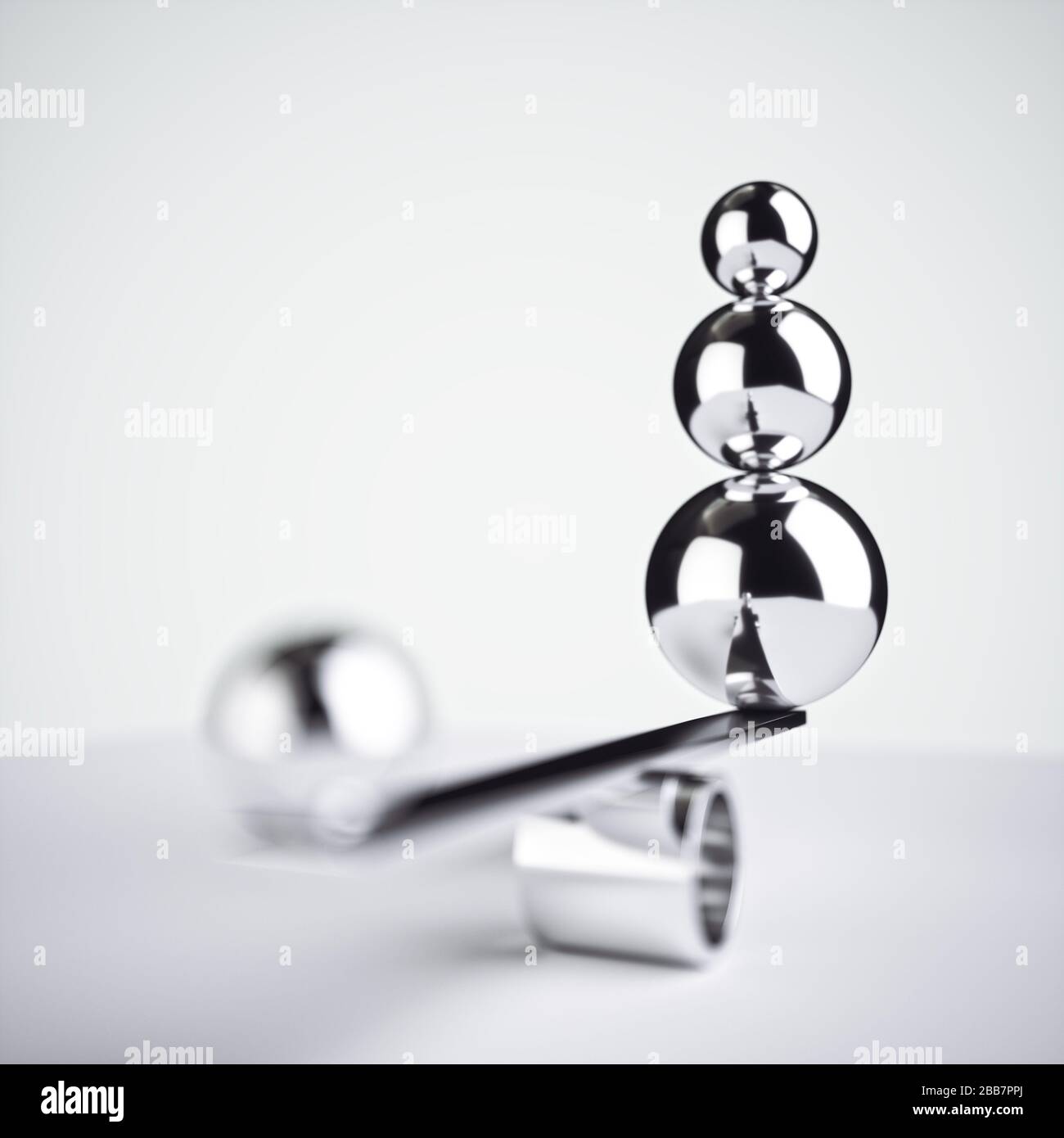 Balance balls concept. 3d rendering illustration Stock Photo - Alamy