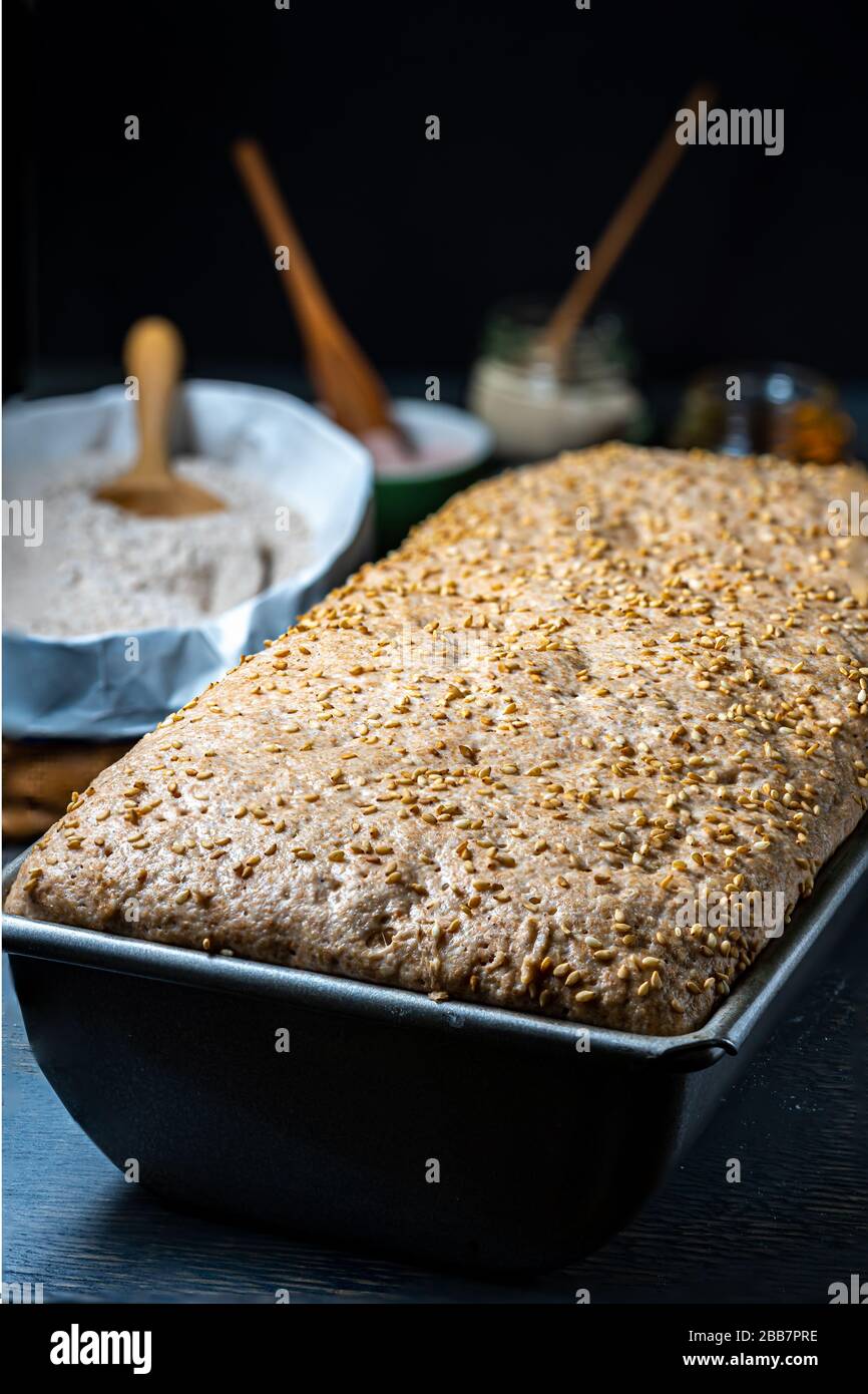 Bread ready to bake Stock Photo - Alamy