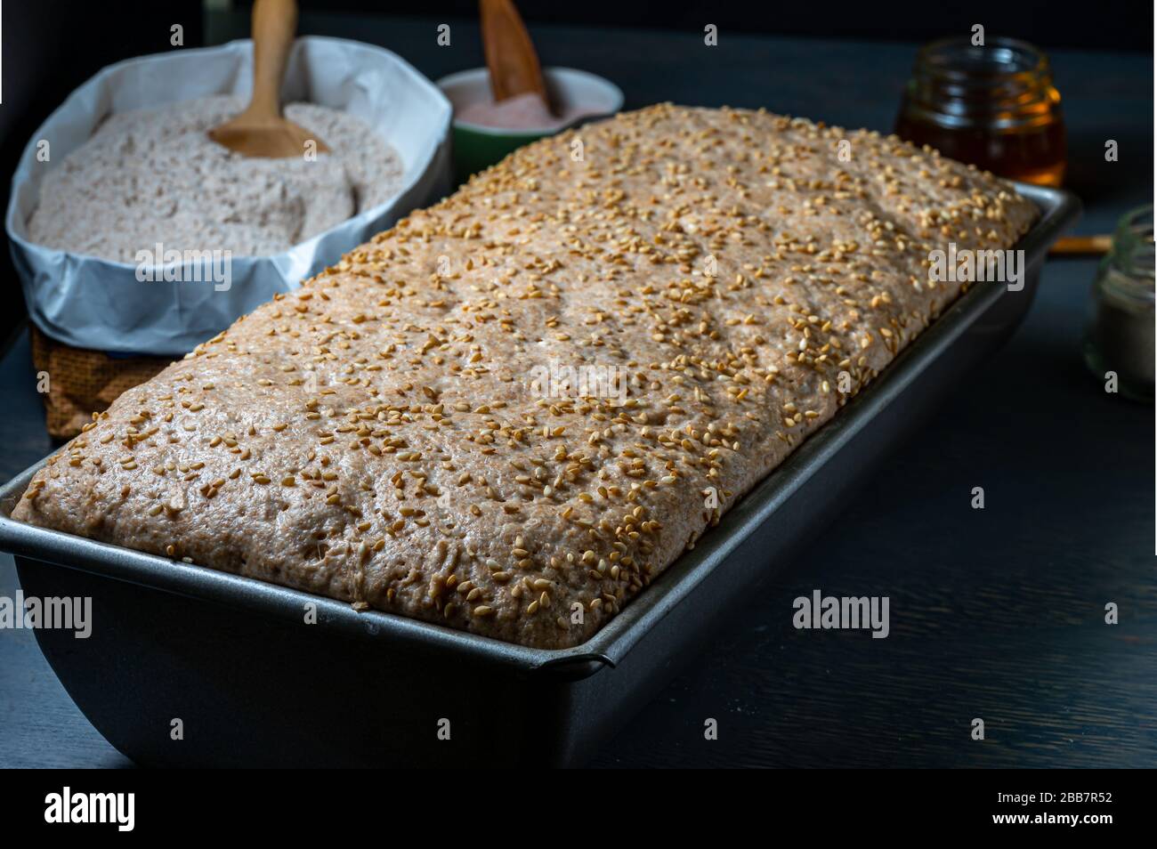 Bread ready to bake Stock Photo - Alamy