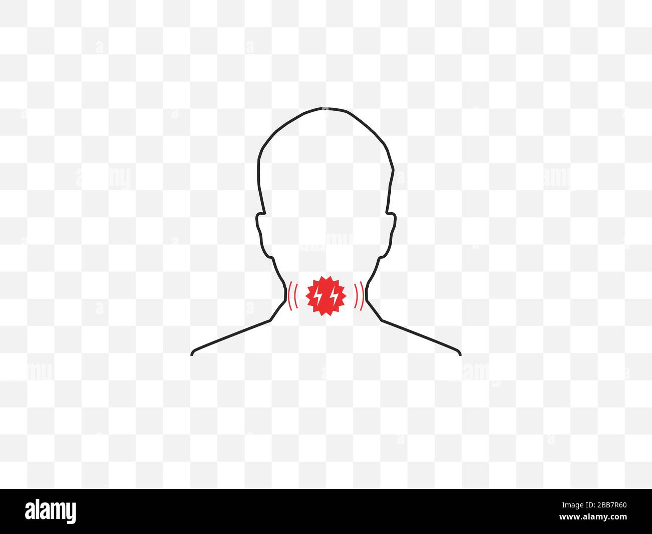 Pain sore throat icon. Vector illustration, flat design Stock Vector ...
