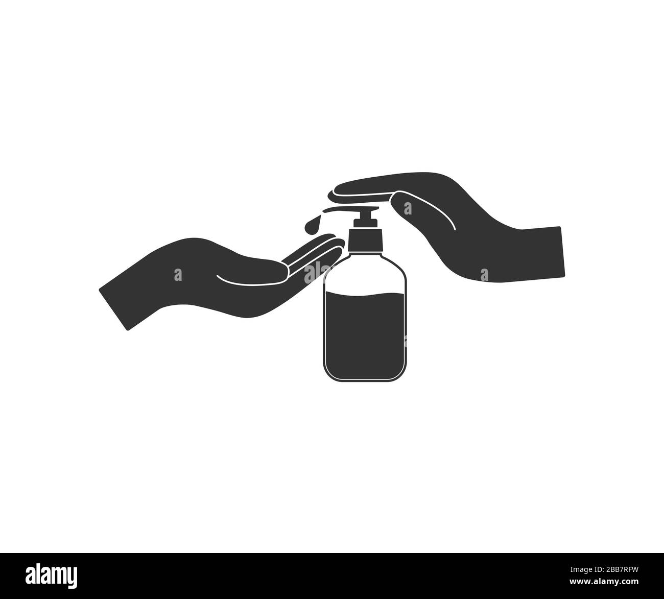 Hand, sanitizer icon. Vector illustration, flat design Stock Vector ...