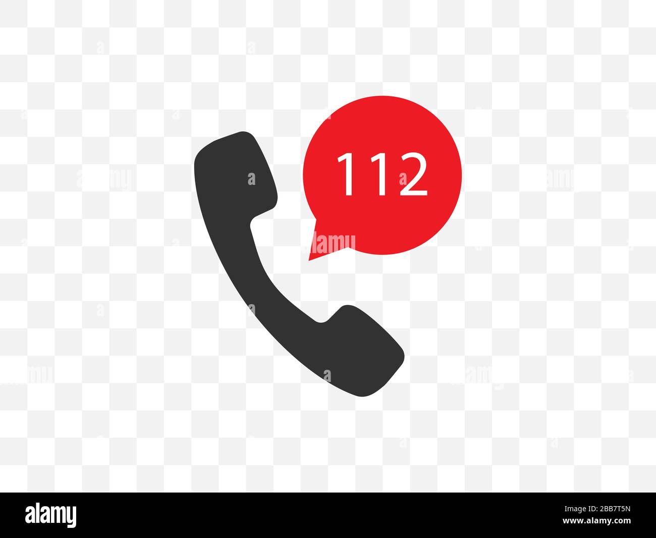 Emergency call icon. Vector illustration, flat design Stock Vector ...