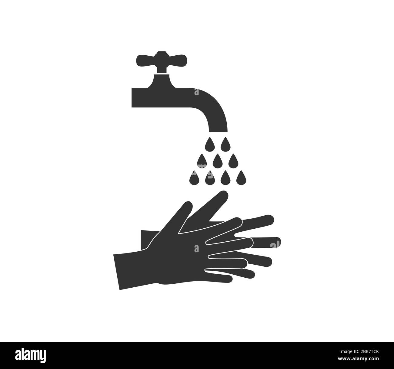 Hand washing icon. Vector illustration, flat design Stock Vector Image ...