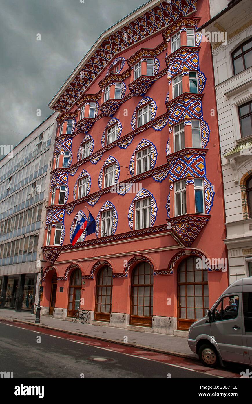 The Cooperative Business Bank Building in Ljubljana, Slovenia Stock ...