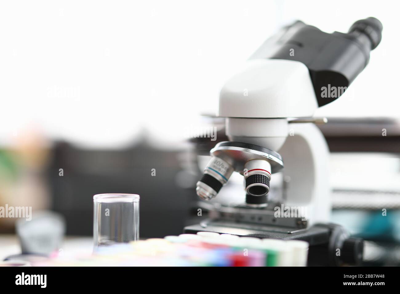 Medical research test tubes microscope hi-res stock photography and ...