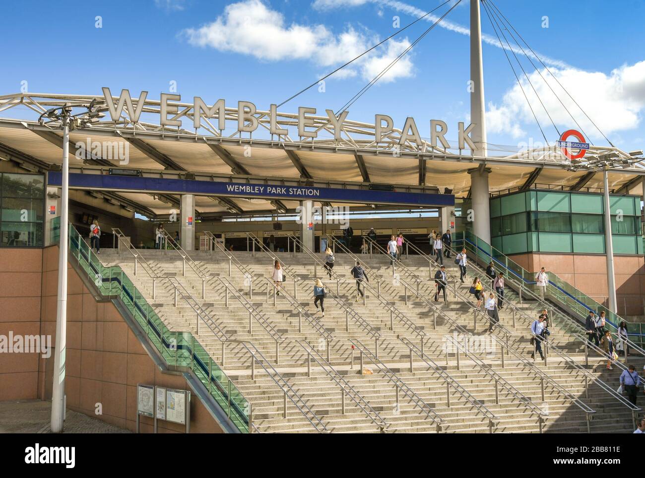 LONDON, ENGLAND - JULY 2018: Exterior view of the London Underground ...