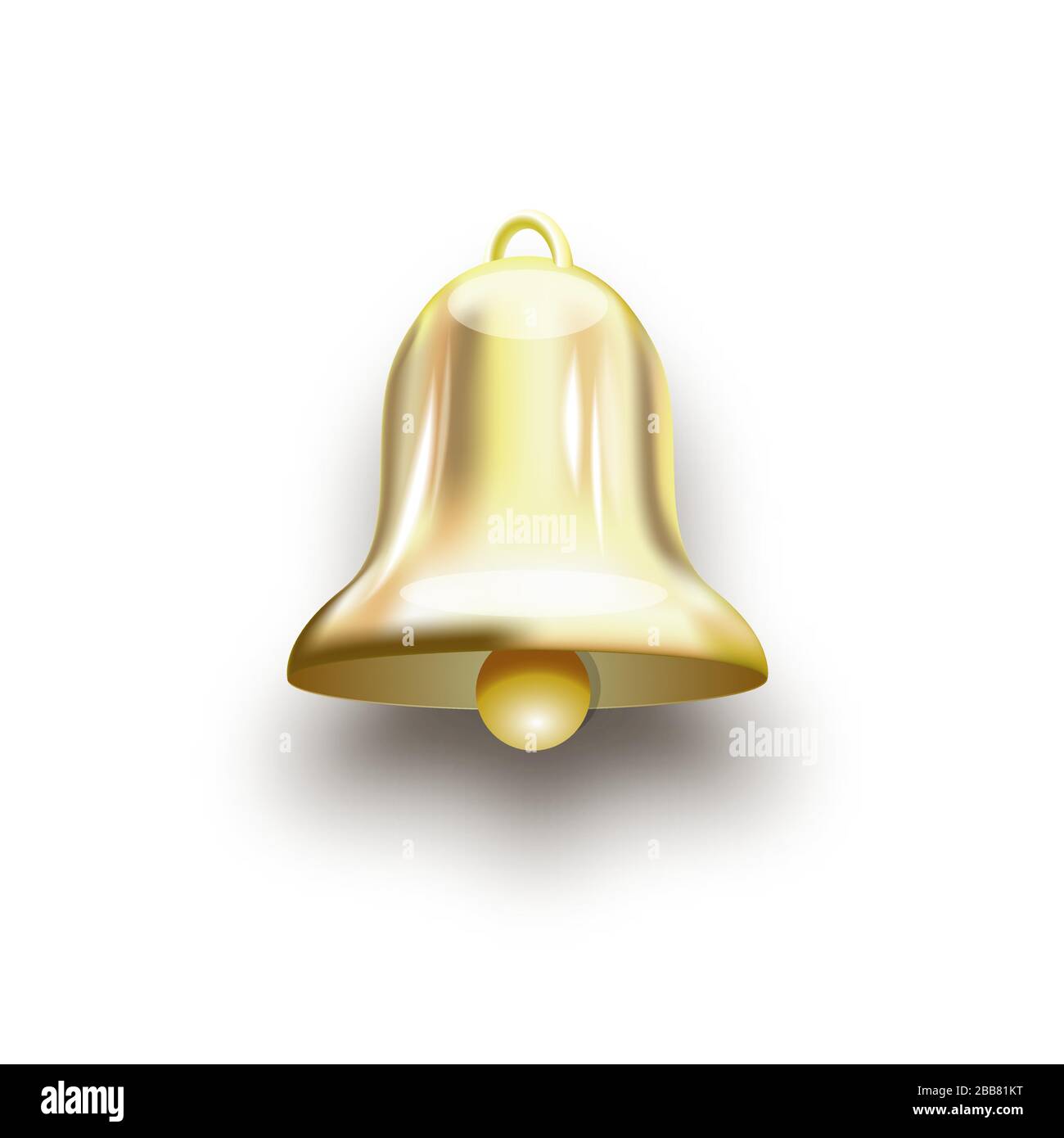 single bell isolated on white background Stock Vector Image & Art - Alamy