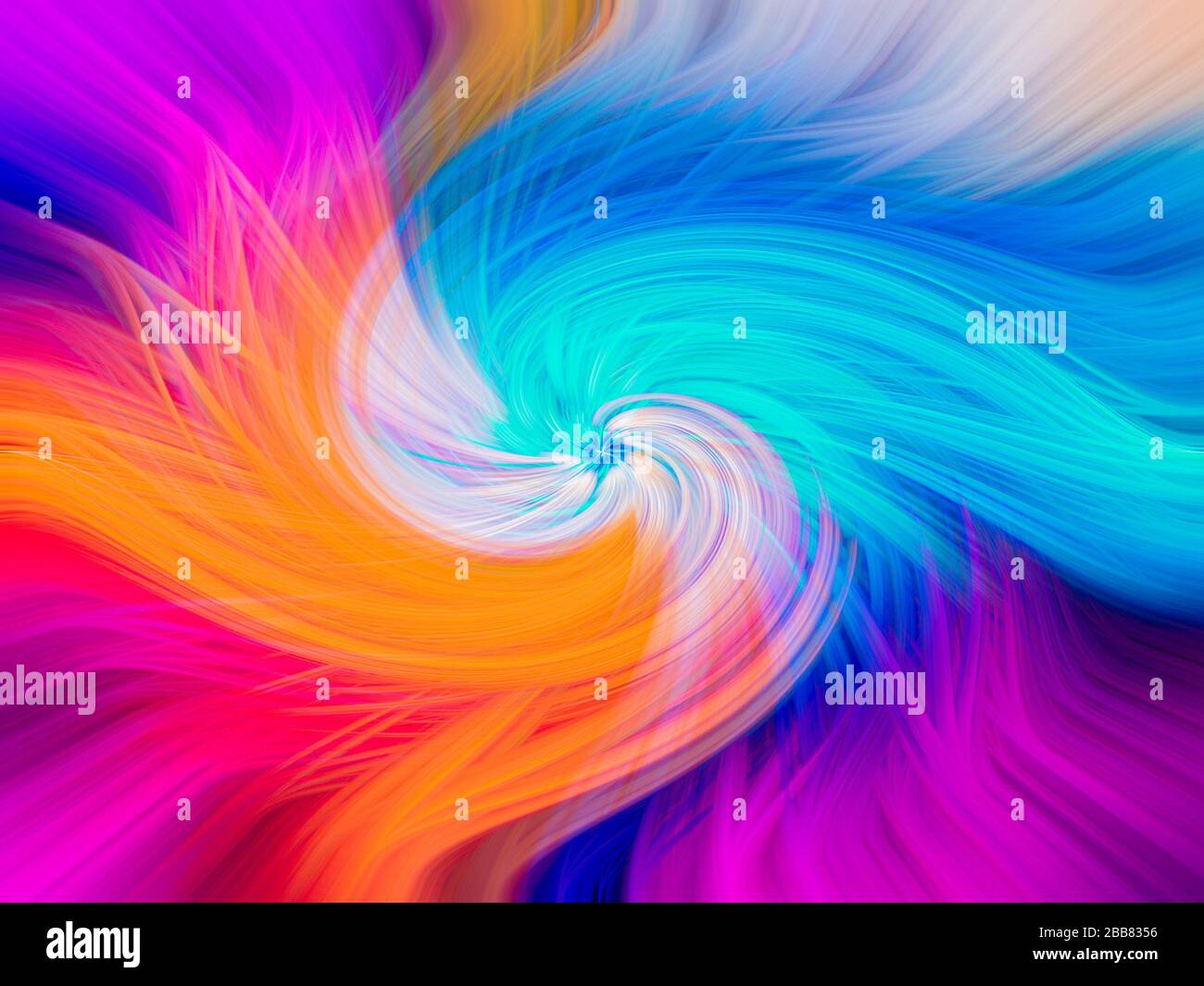 an image of twirls and colors to form an effective piece of abstract ...