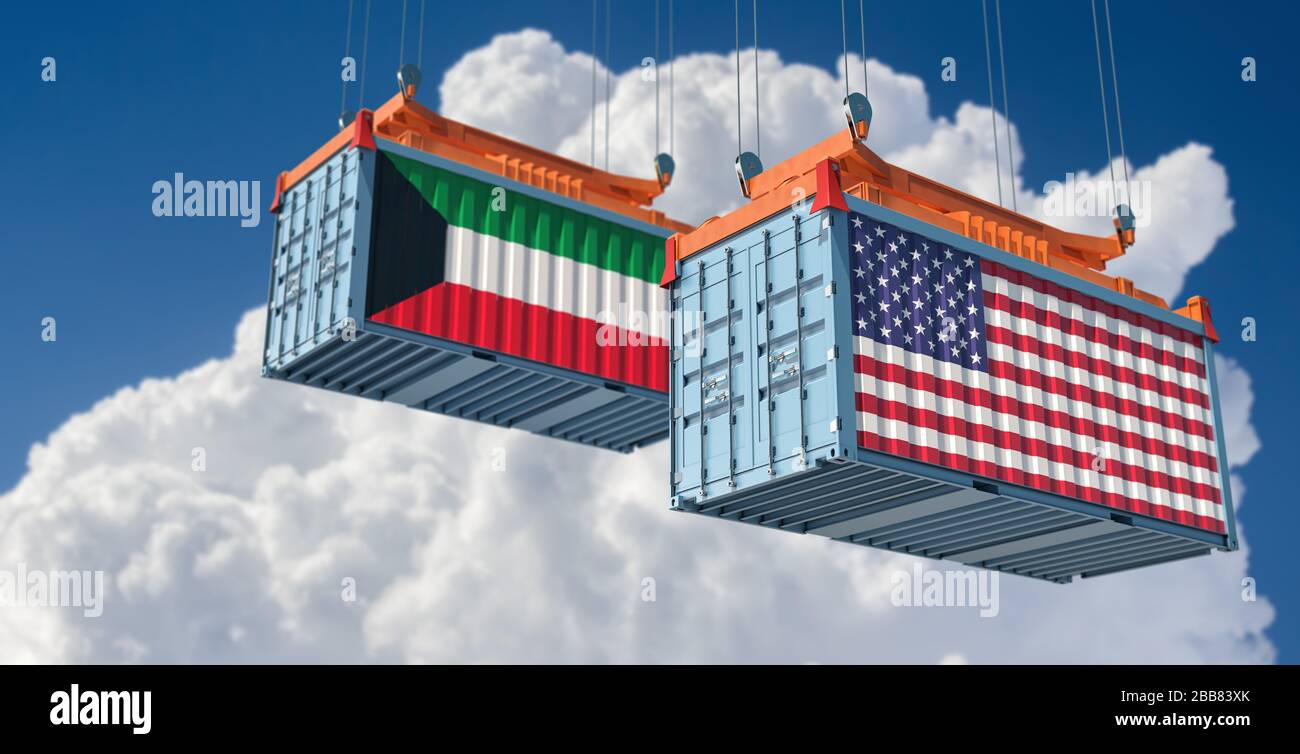 Kuwait usa flag hi-res stock photography and images - Alamy