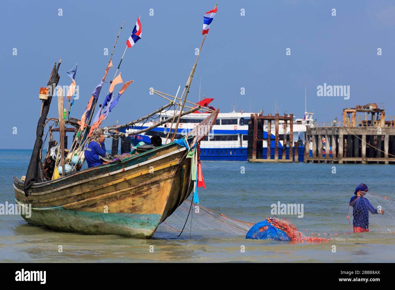 Fishing boat in Nathon City,Koh Samui Island,Thailand,Asia Stock Photo ...
