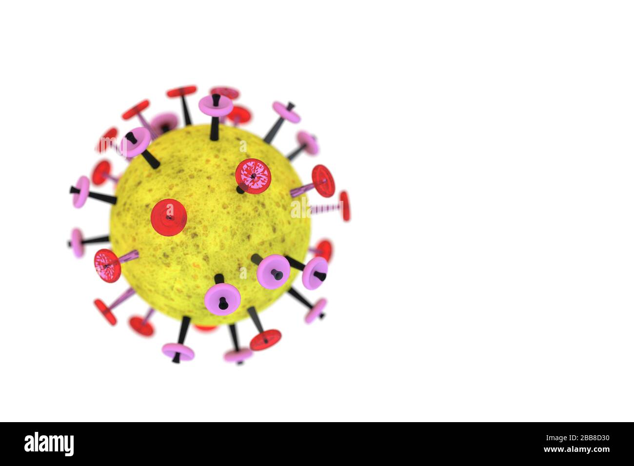 3D illustration of Coronavirus, SARS-CoV-2 and virus background with ...