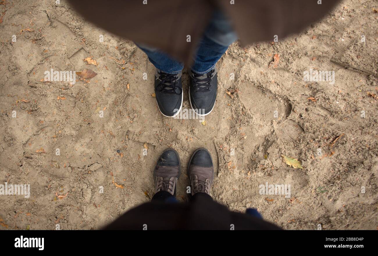 Two people standing opposite each other hi-res stock photography and ...