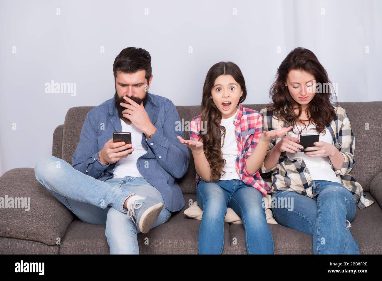 Stop ignoring kid. Parenthood failure. Ignored baby. Offended feelings ...