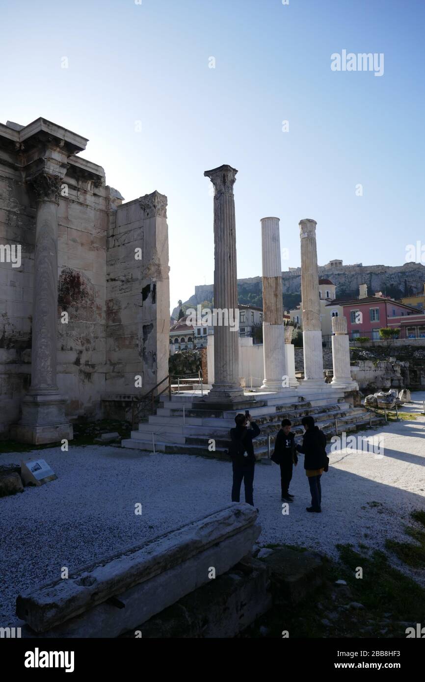 Hadrians Library Athens Stock Photo - Alamy
